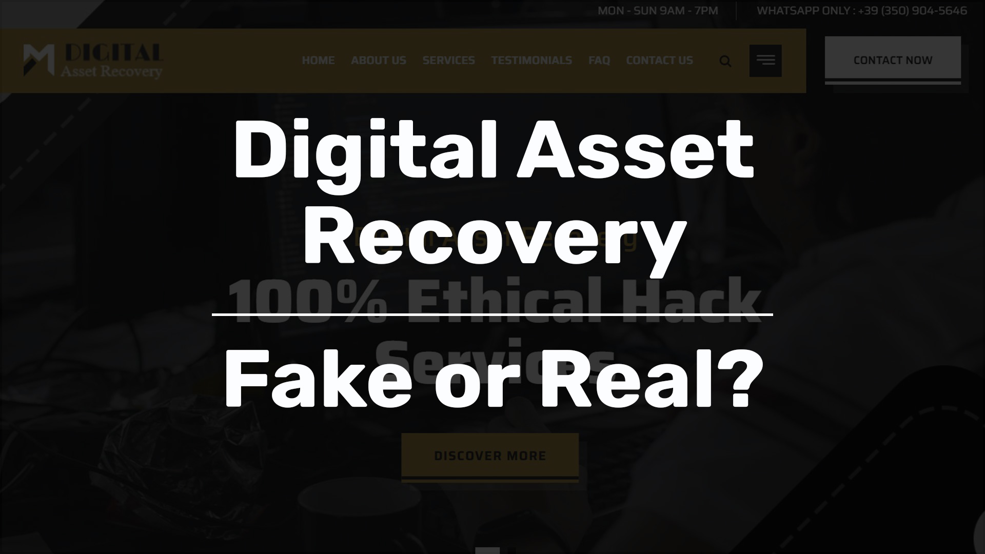 Digital Asset Recovery (digitalassetrecovery.info) | Fake or Real? » Fake Website Buster
